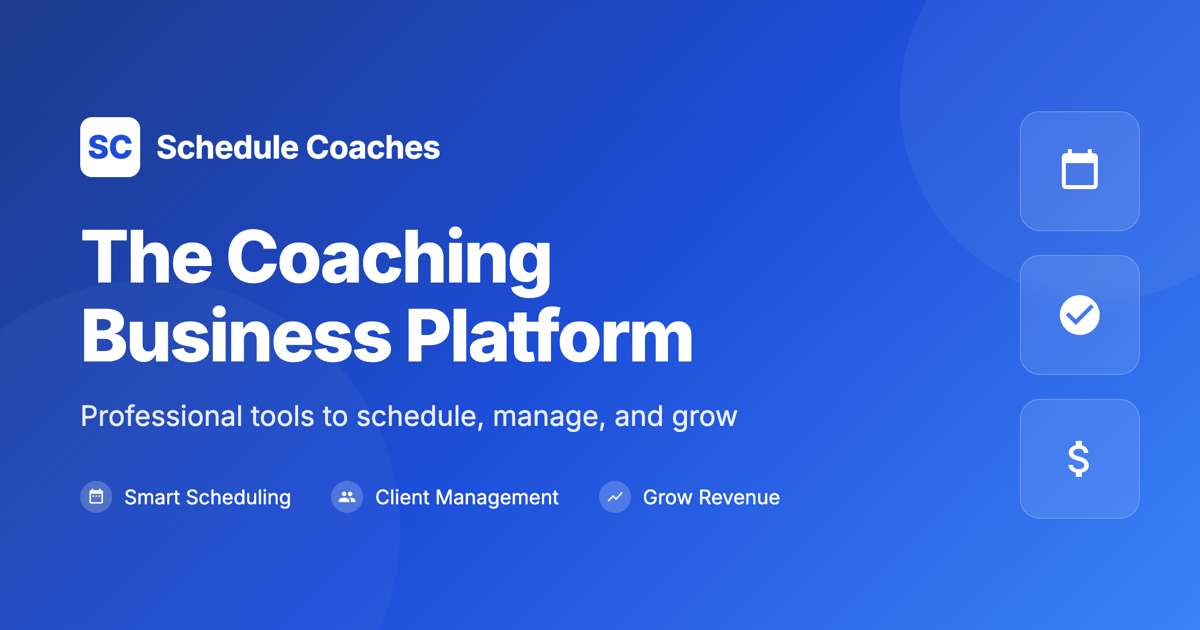 ScheduleCoaches - Coaching Business Management